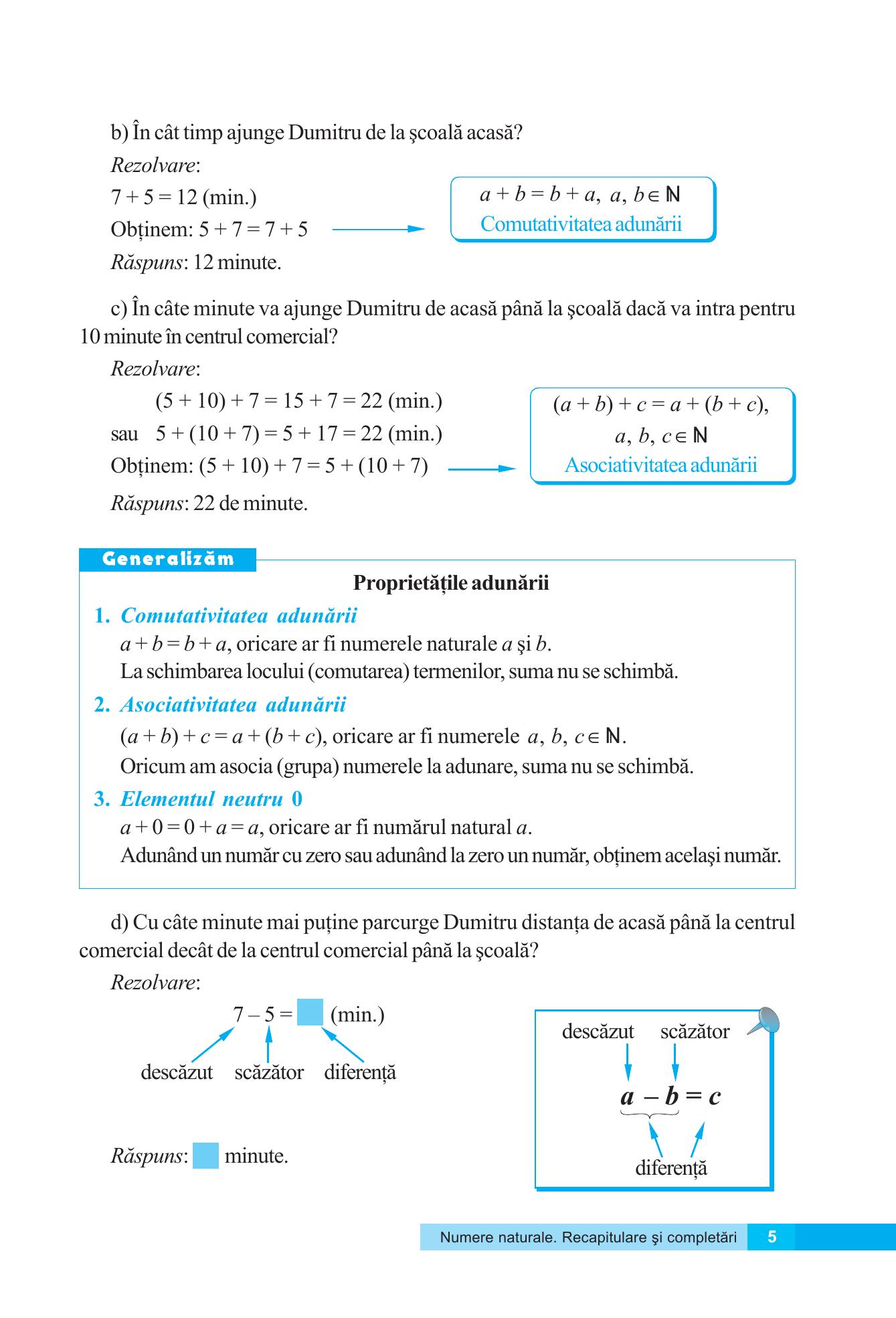 Matematica, clasa 6, Numere naturale. Recapitulare și completări ...
