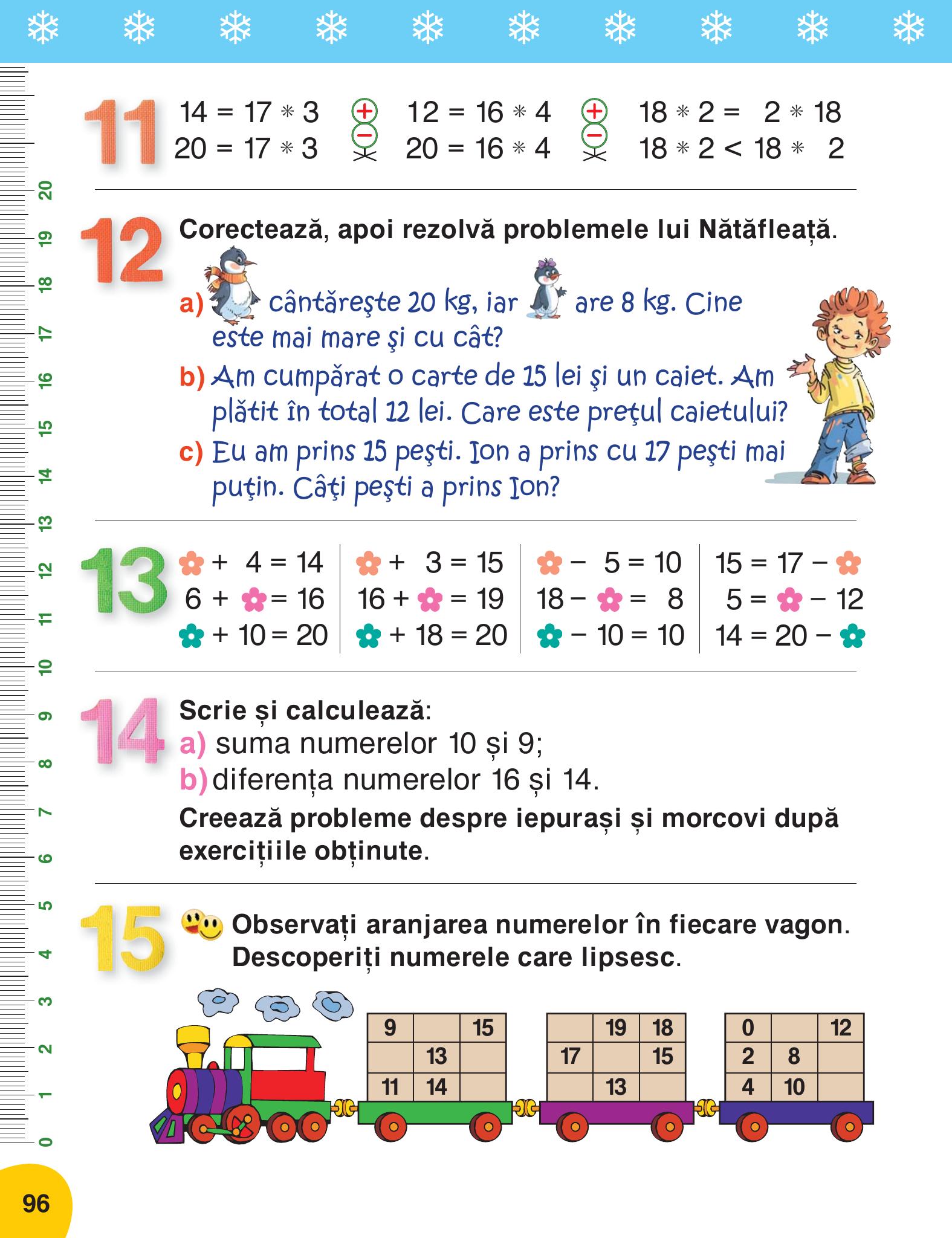 Matematică. Clasa I, MODULUL IV: În țara fulgilor de nea