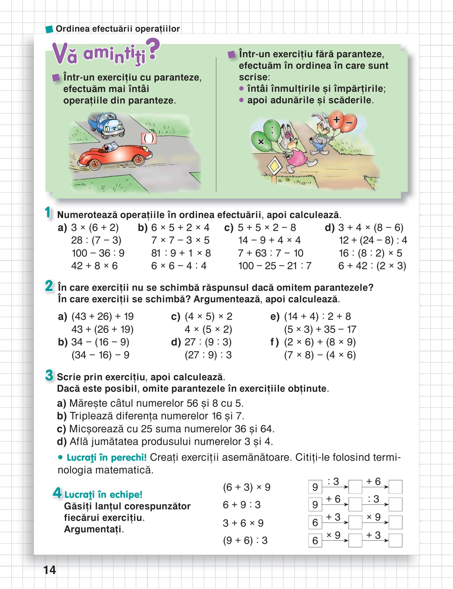 Matematica clasa a 3. Modulul 1