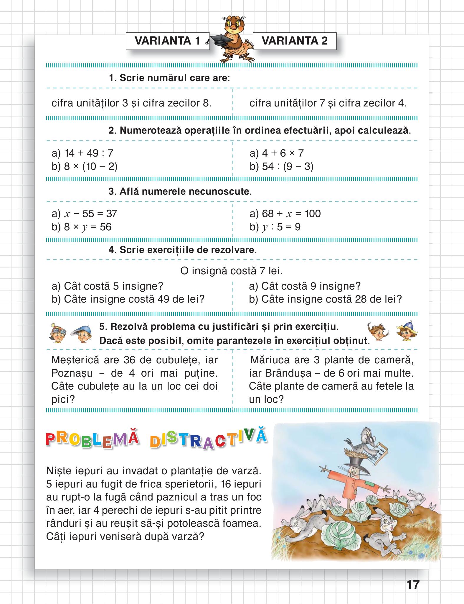 Matematica clasa a 3. Modulul 1