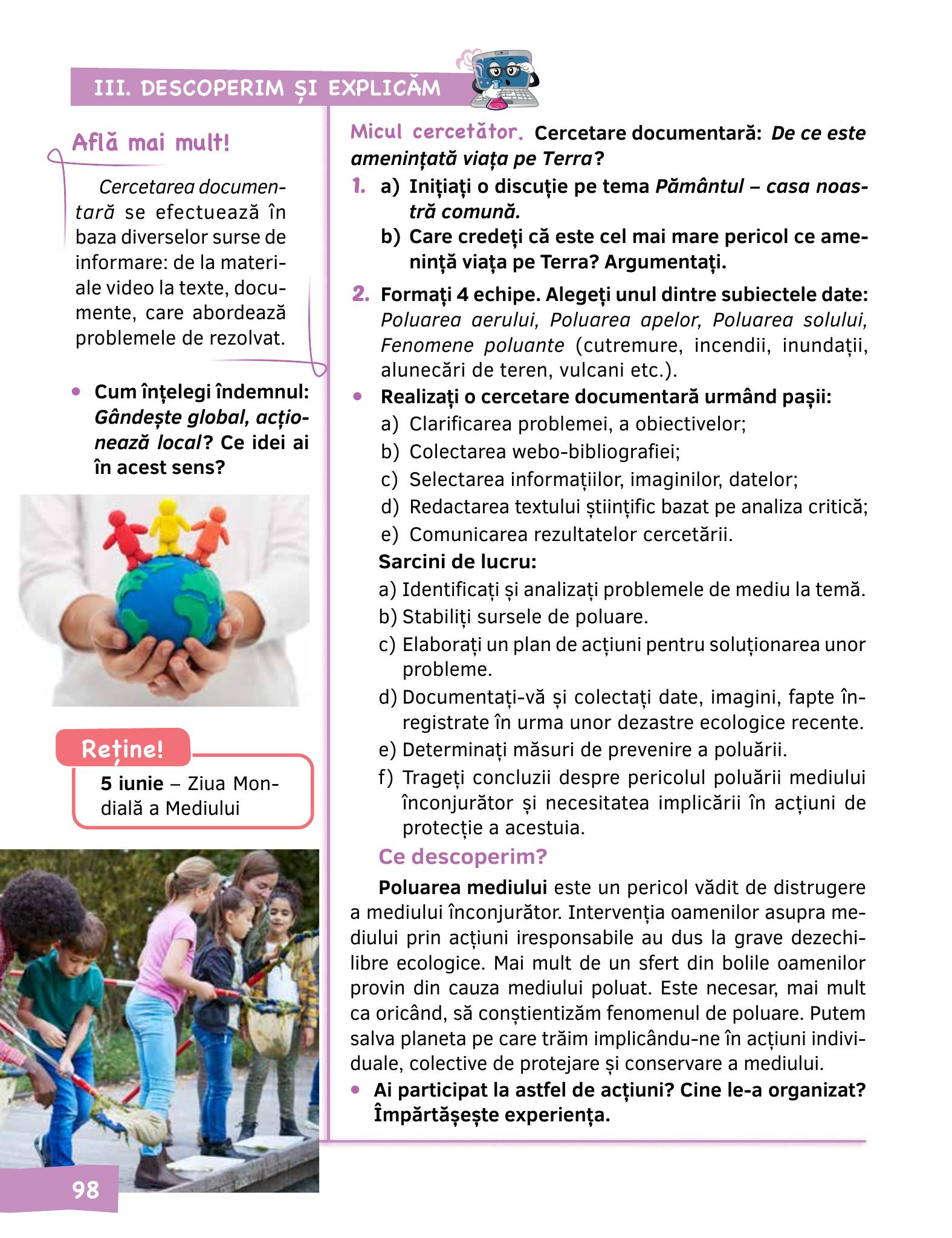 Științe, clasa a IV-a, Editura PRUT Internațional, ediția 2023, Modulul 4