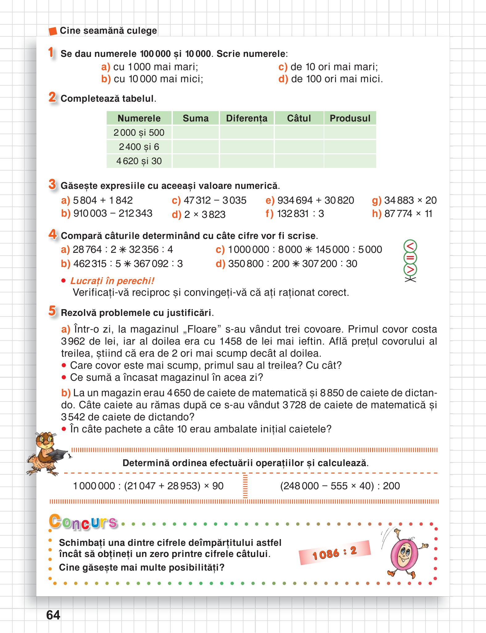 Matematica Clasa IV Modul 4 Înmulțirea și împărțirea numerelor naturale ...