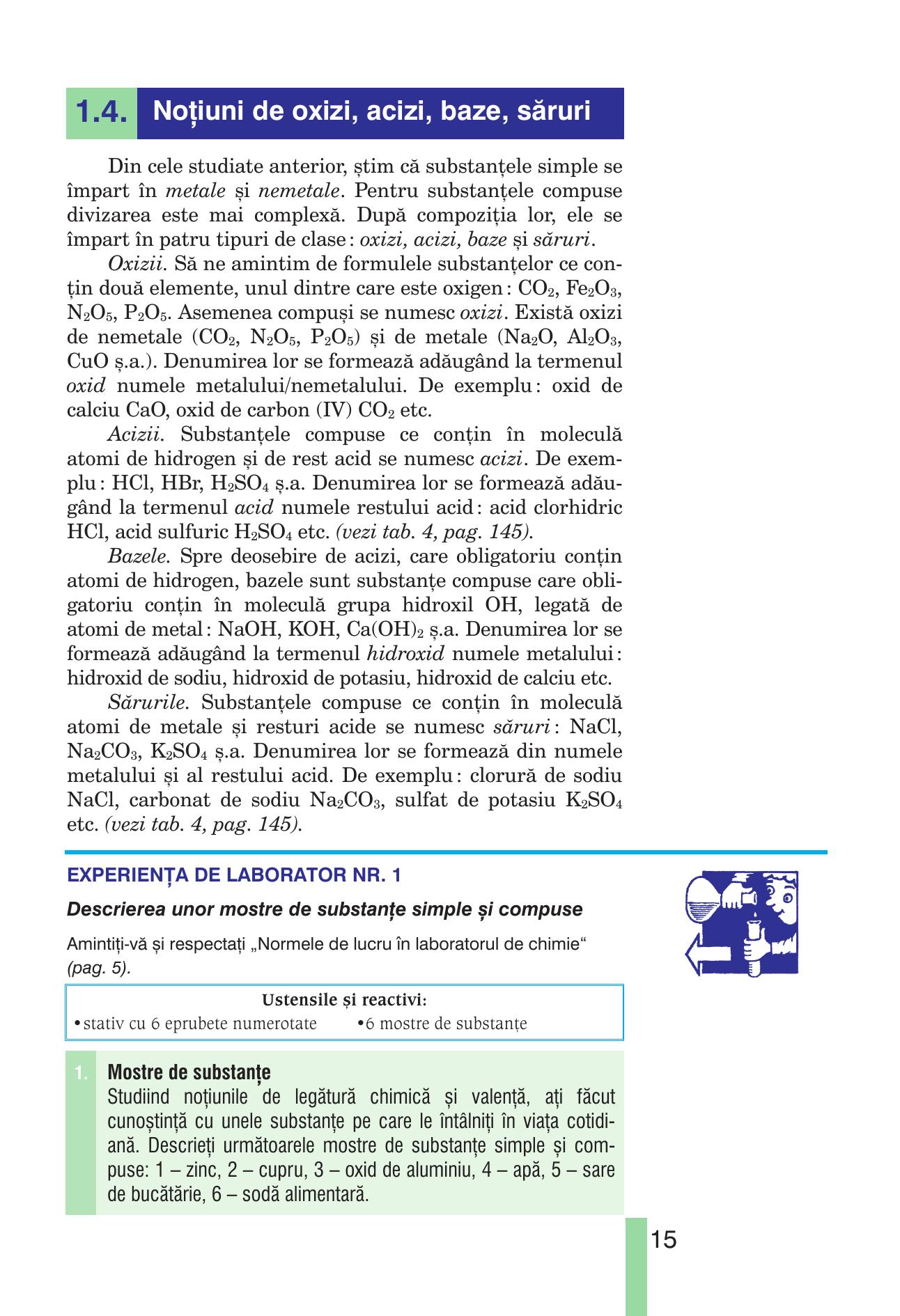 Chimie, clasa 8 unitatea 1: Substanța - componenta chimică a materiei ...