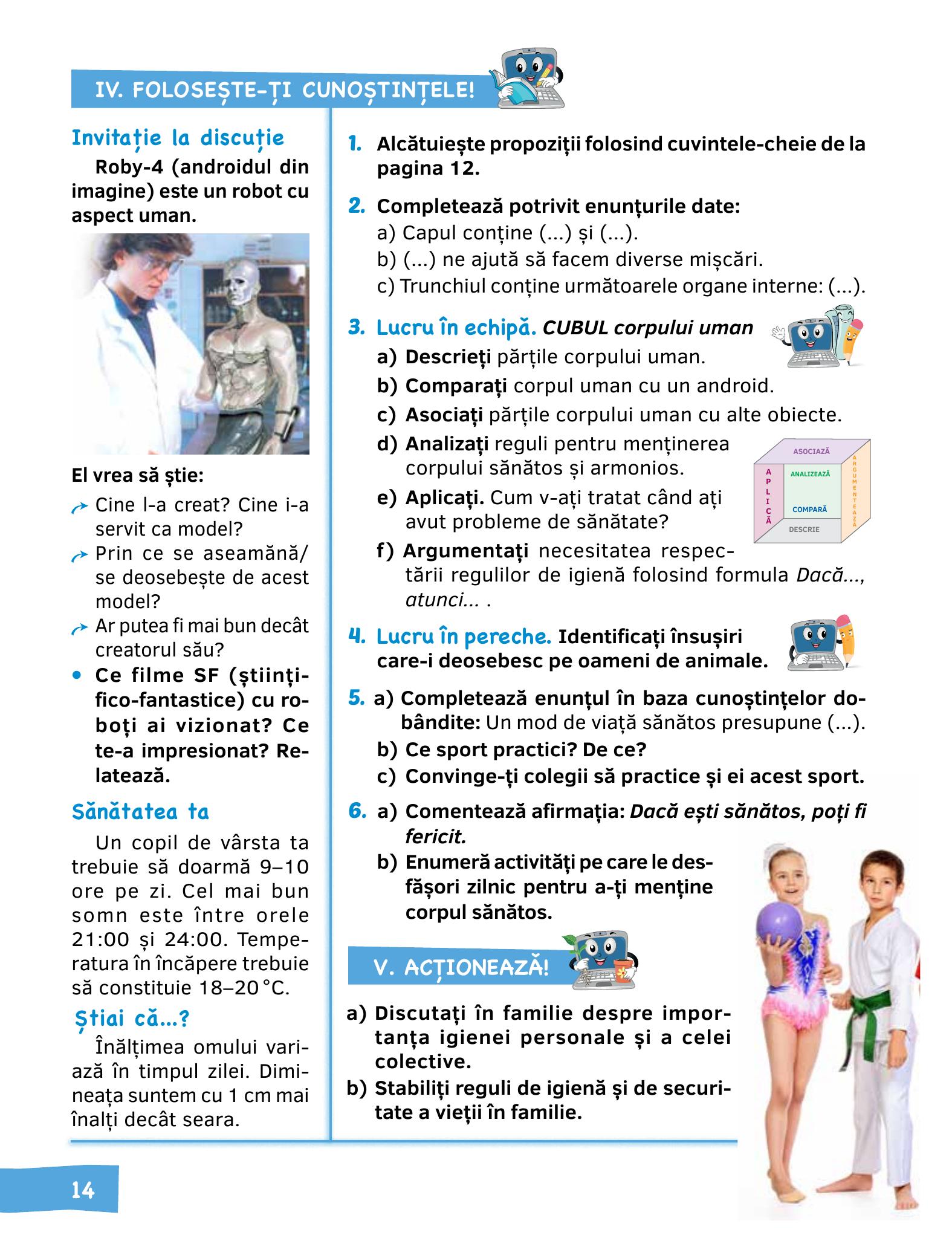 Științe Clasa IV Modul I Omul-parte a naturii