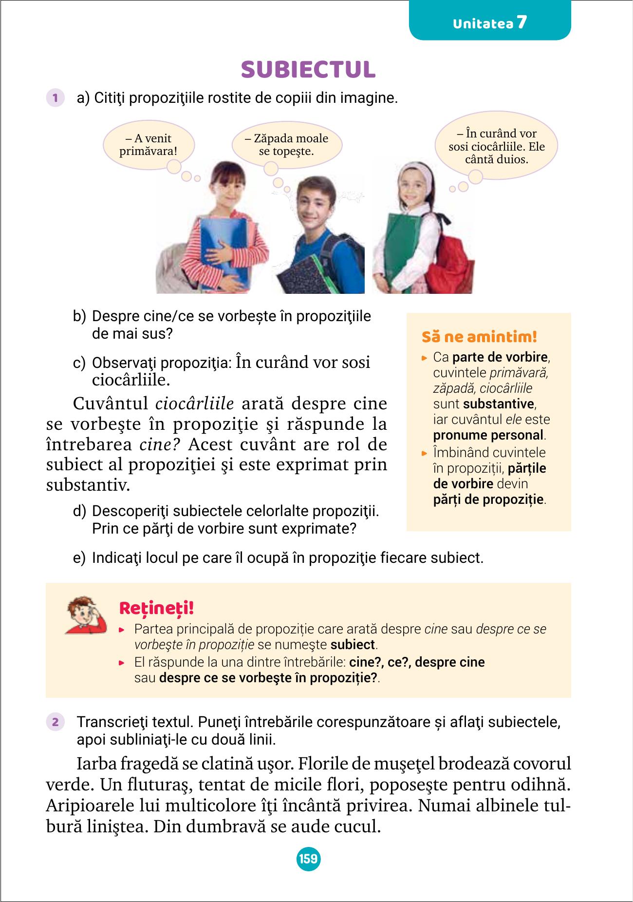 Limba și literatura română. Editura Știința 2020, Modulul 7, pag. 146-160