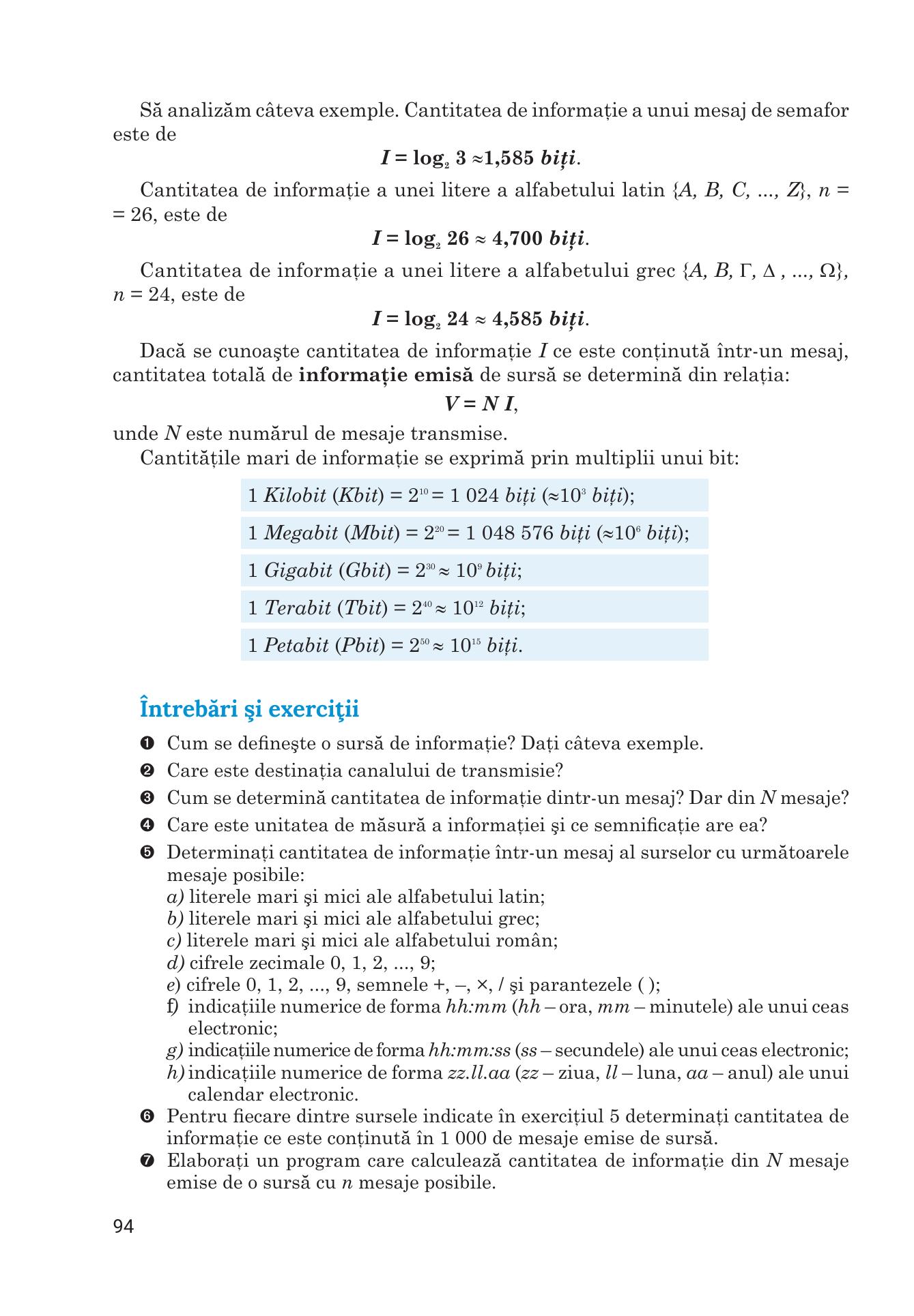 Informatica, Clasa 11,Modulul 2,Informația