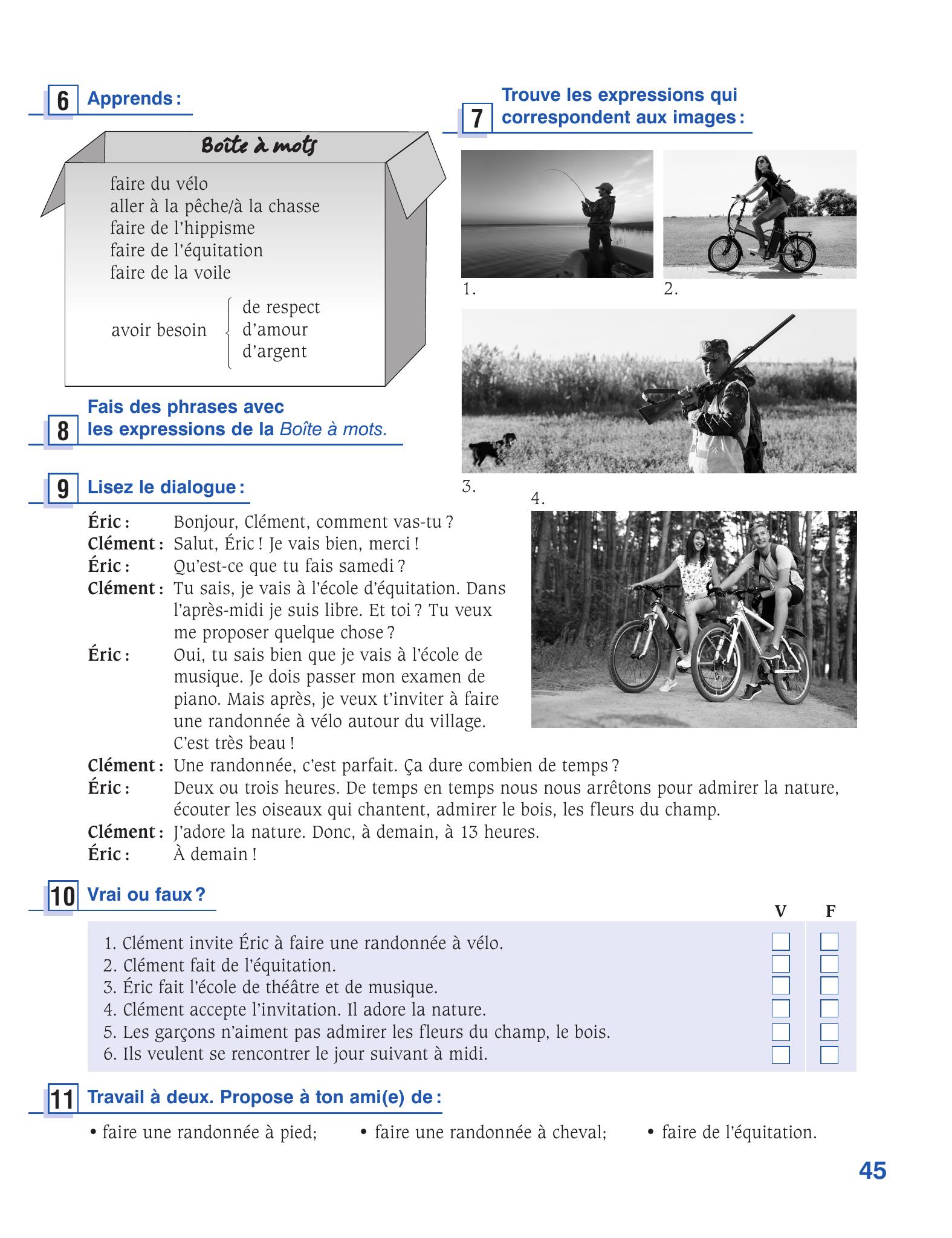 Le français : Niveau A2.1, 2020, 11 (II), Unité 3