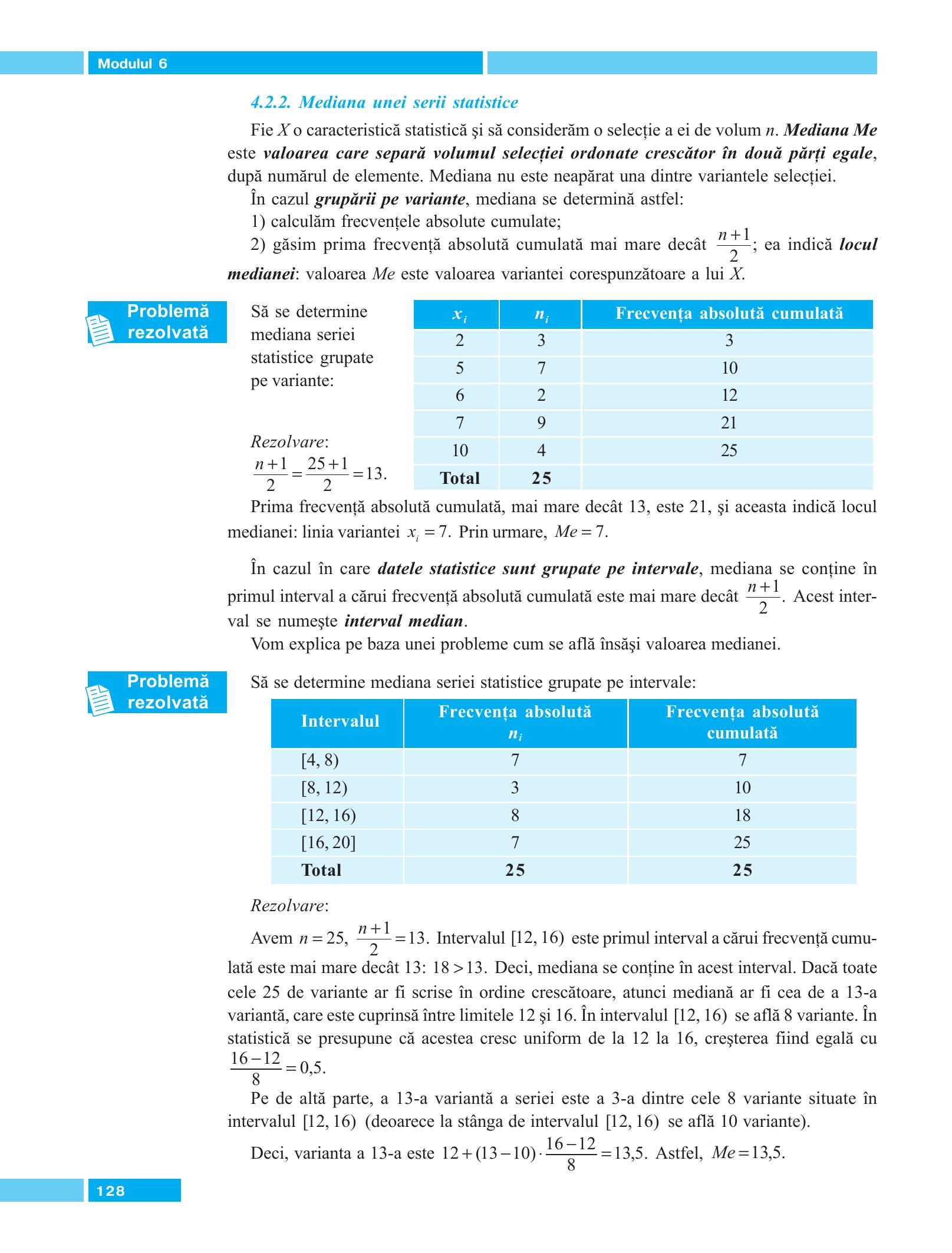 Manual MATEMATICA, clasa 12, Editura Prut, 2023, Modulul 6, Elemente de ...