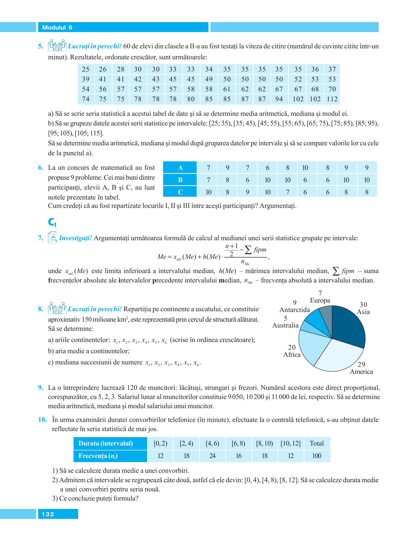 Manual MATEMATICA, clasa 12, Editura Prut, 2023, Modulul 6, Elemente de ...