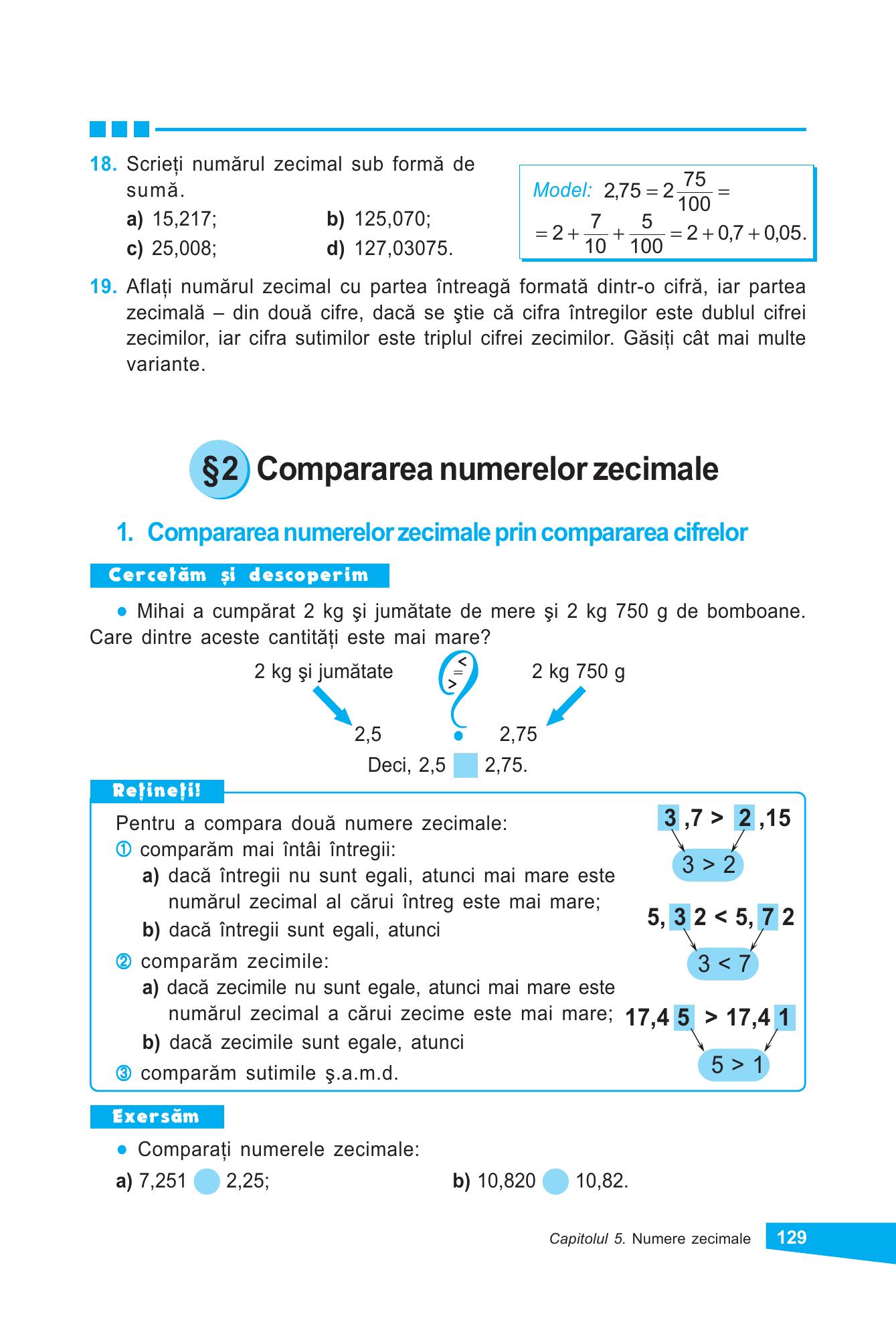 Matematica clasa V, Editura Prut Internațional, 2020 capitolul 2 ...