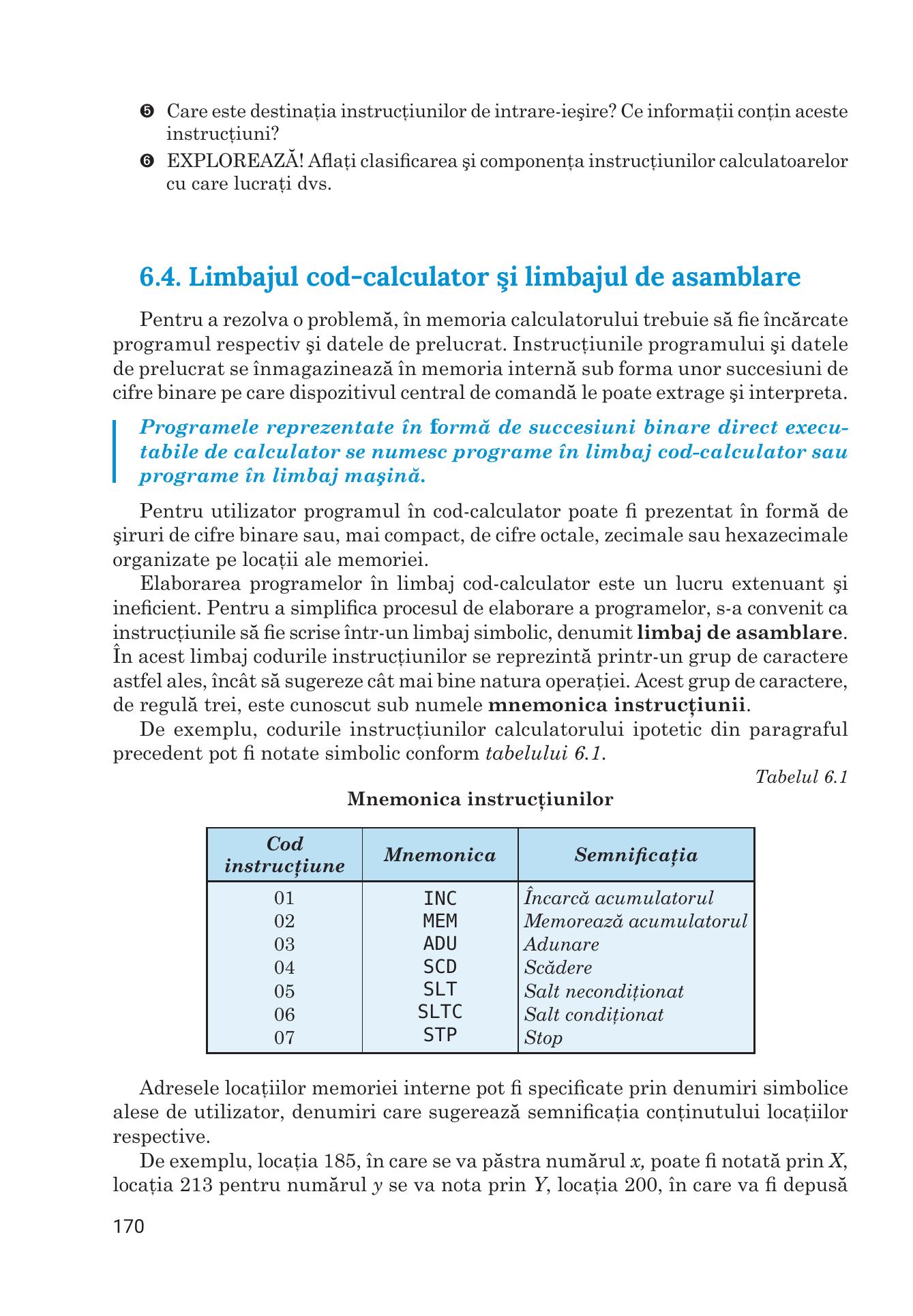 Informatica, Clasa 11, Capitolul 6