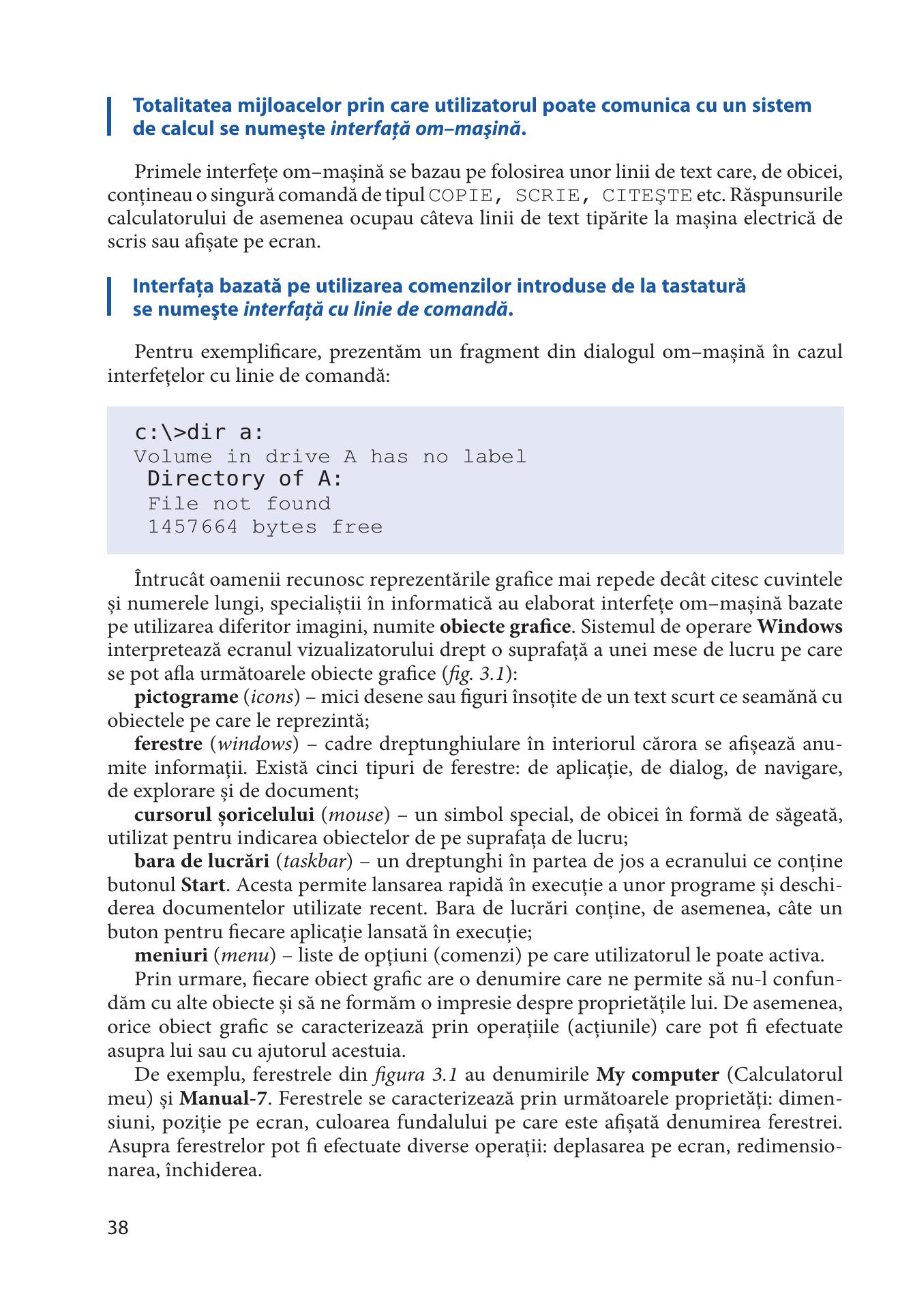 INFORMATICA, clasa 7, Sisteme de operare. Aplicații frecvent utilizate