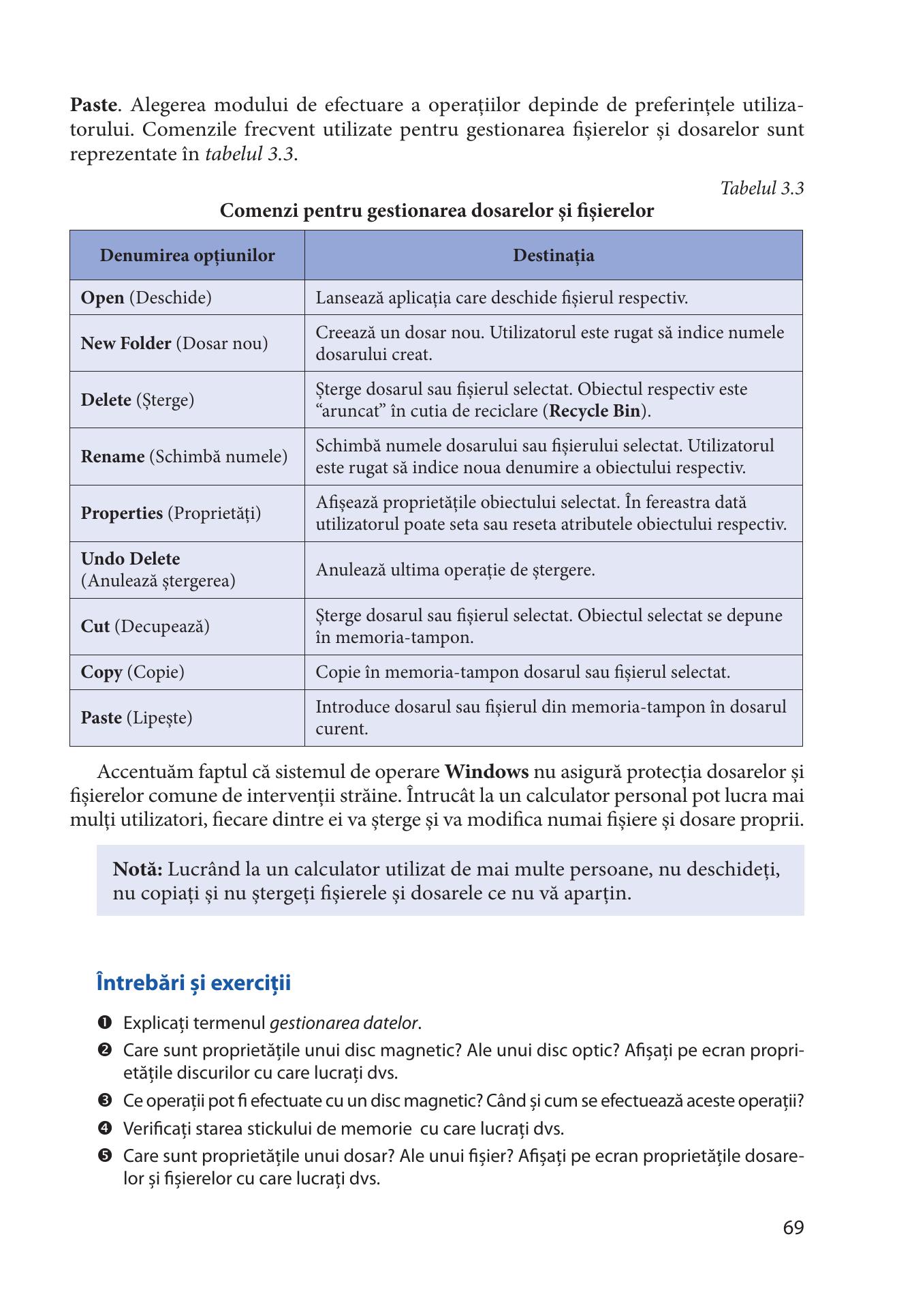 INFORMATICA, clasa 7, Sisteme de operare. Aplicații frecvent utilizate